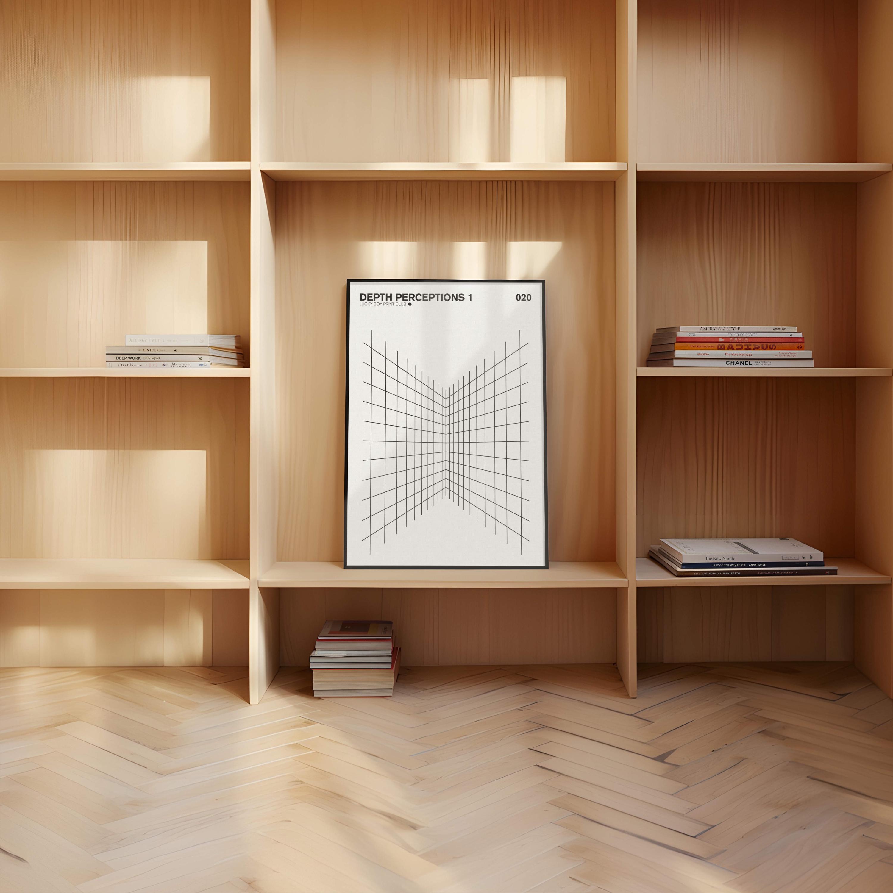 DEPTH PERCEPTIONS 1 Black and White 3D Perspective Art, Office Wall Art ...