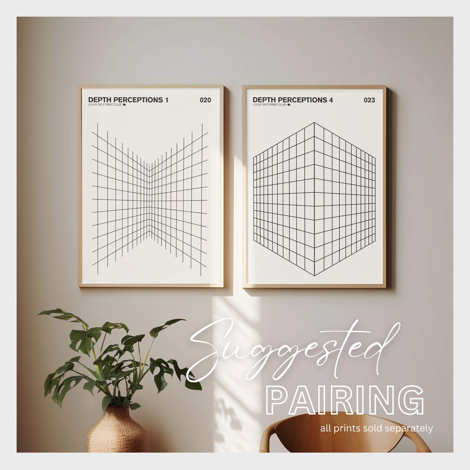 DEPTH PERCEPTIONS 1 Black and White 3D Perspective Art, Office Wall Art ...