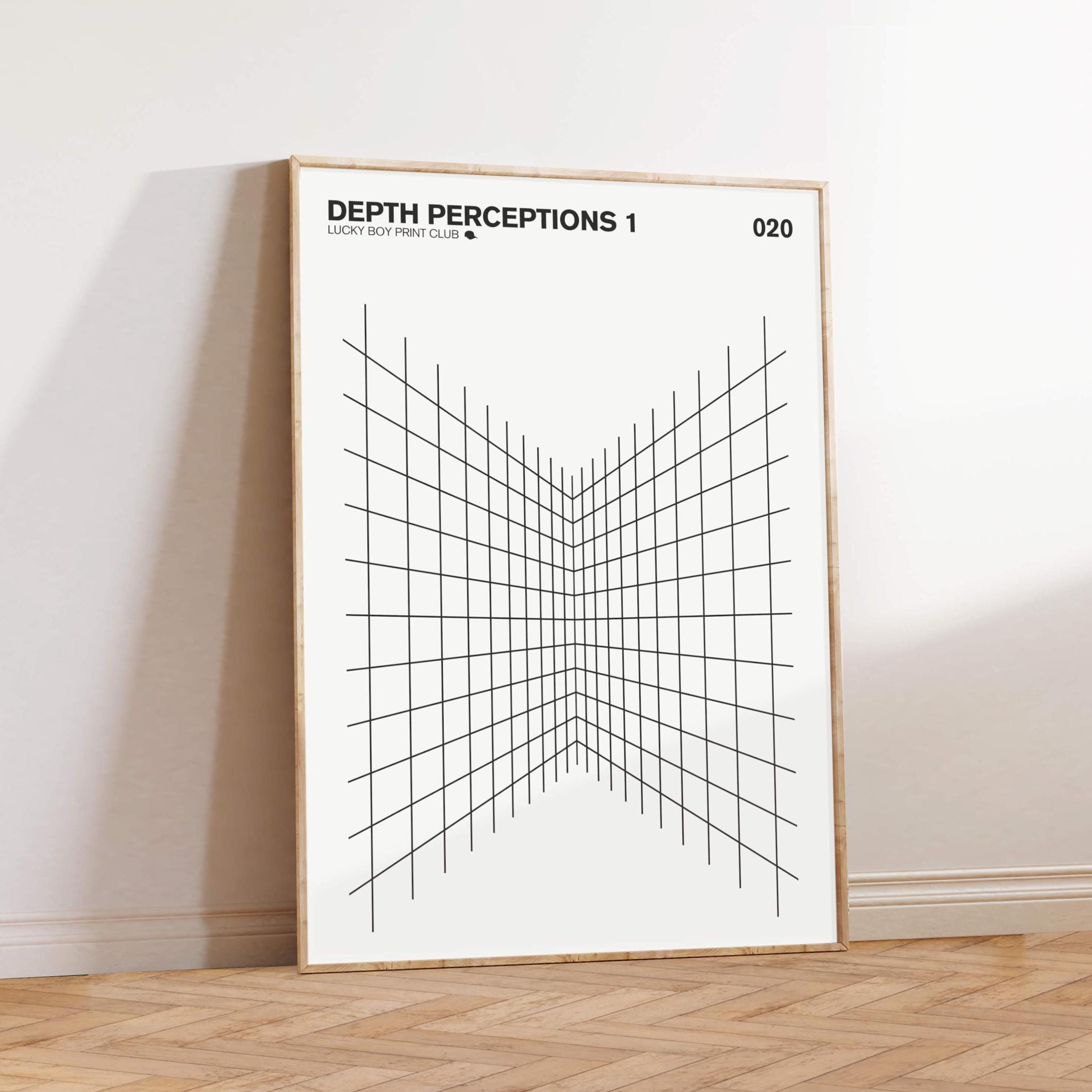 DEPTH PERCEPTIONS 1 Black and White 3D Perspective Art, Office Wall Art ...