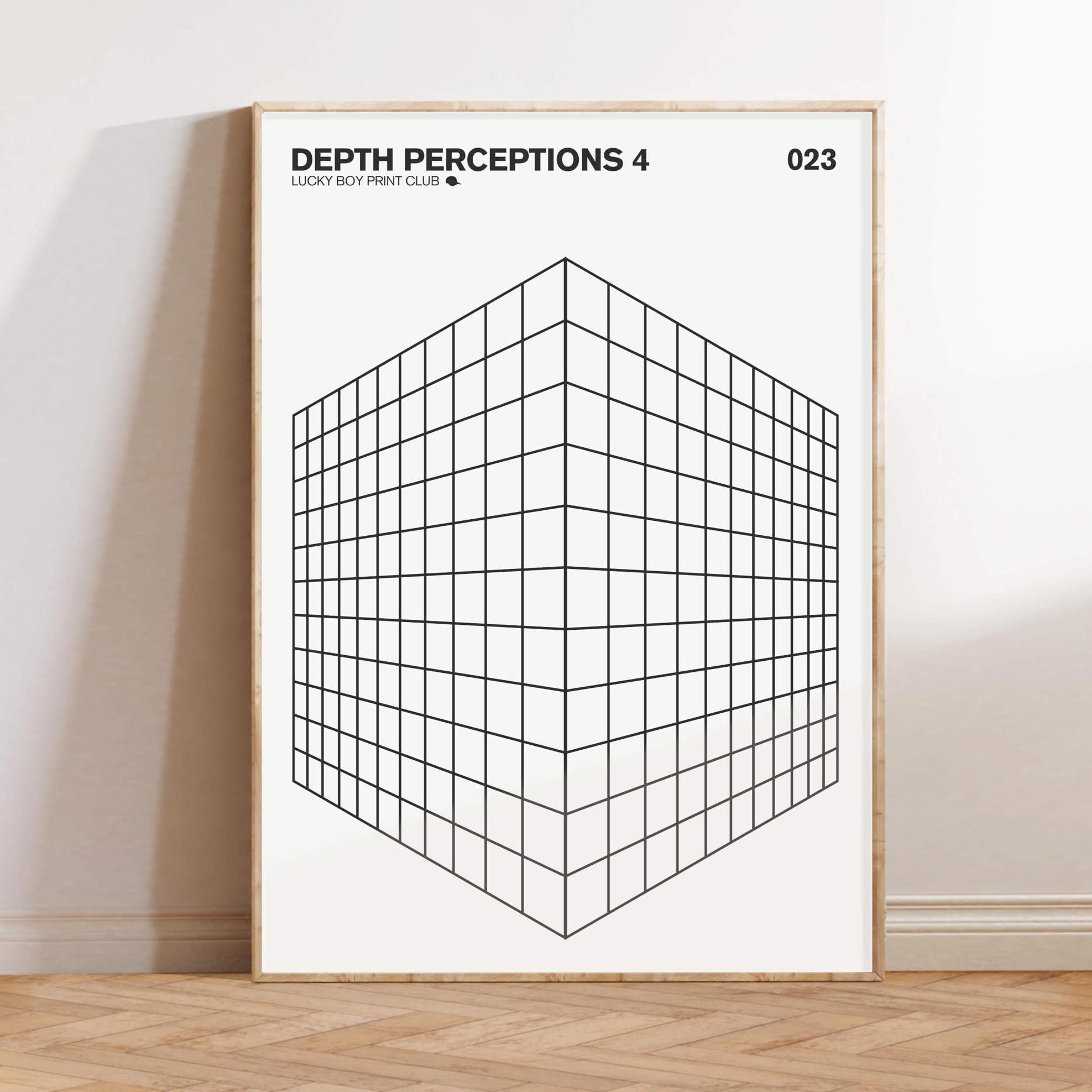 DEPTH PERCEPTIONS 4 3D Grid Wall Art, Contemporary Retro Prints ...