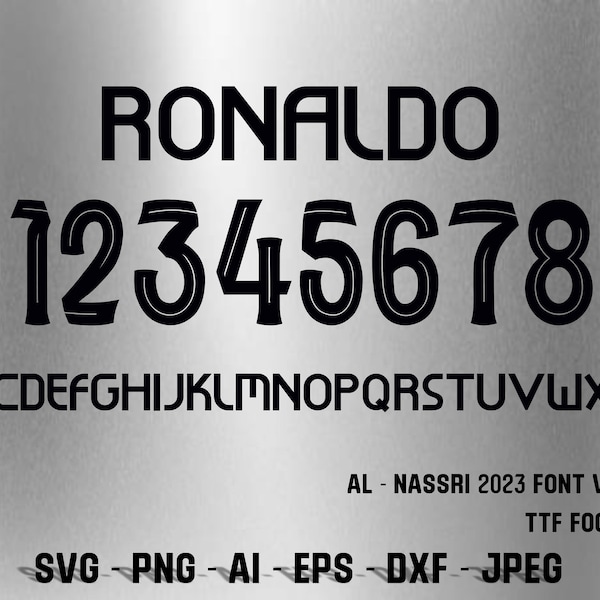 Ronaldo Jersey Font - Etsy