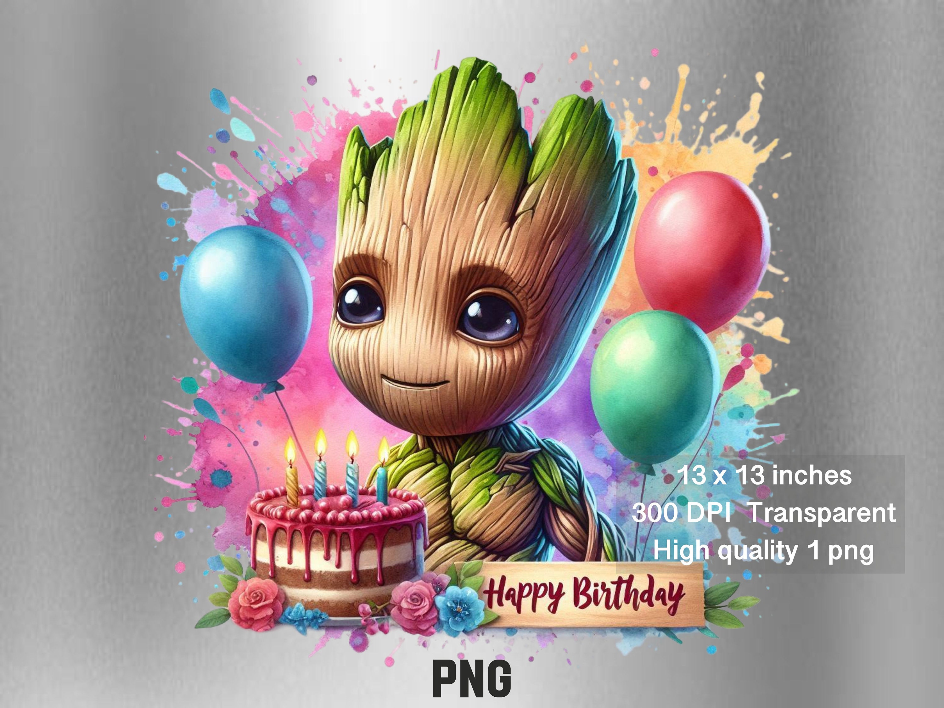 Watercolor Splash Baby Groot Png Digital Images for Printing, T-shirts ...