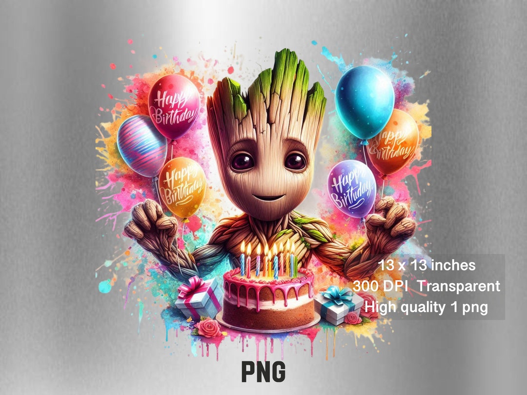 Watercolor Splash Baby Groot Png Digital Images for Printing, T-shirts ...