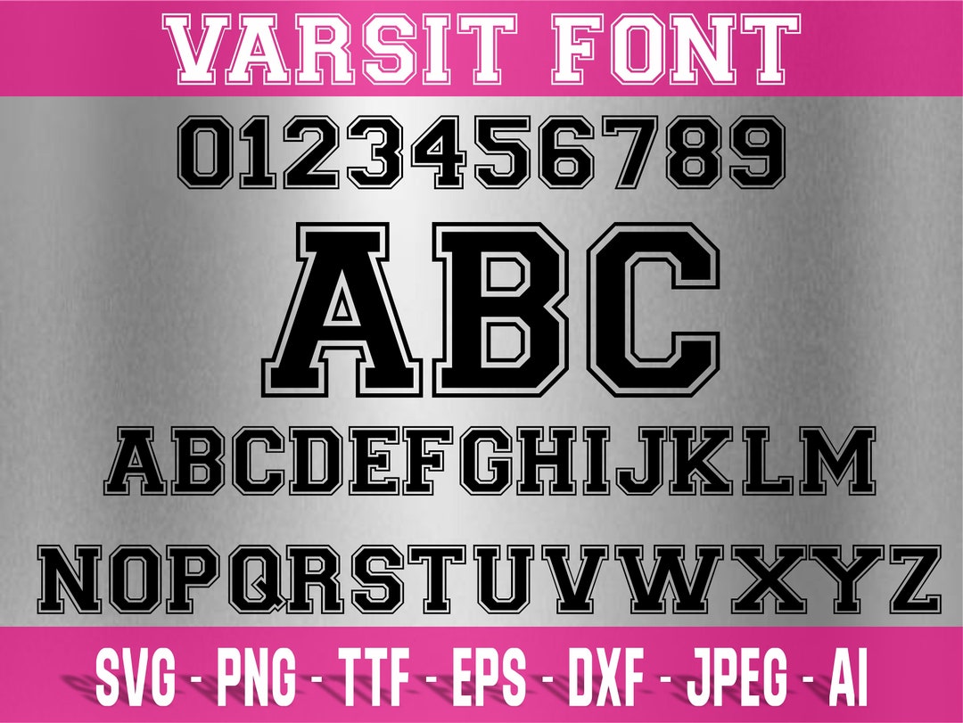 Varsity Font SVG, Jersey Font Svg, Sports SVG Alphabet, Varsity Letters ...