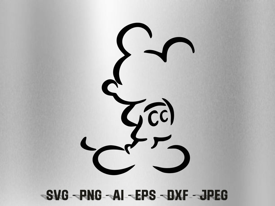 Mickey Mouse Outline SVG for Craft Machines Cricut Cameo Silhouette ...
