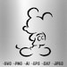 Mickey Head Outline Svg | Mickey Outline Cricut Cut File | Mouse Head ...