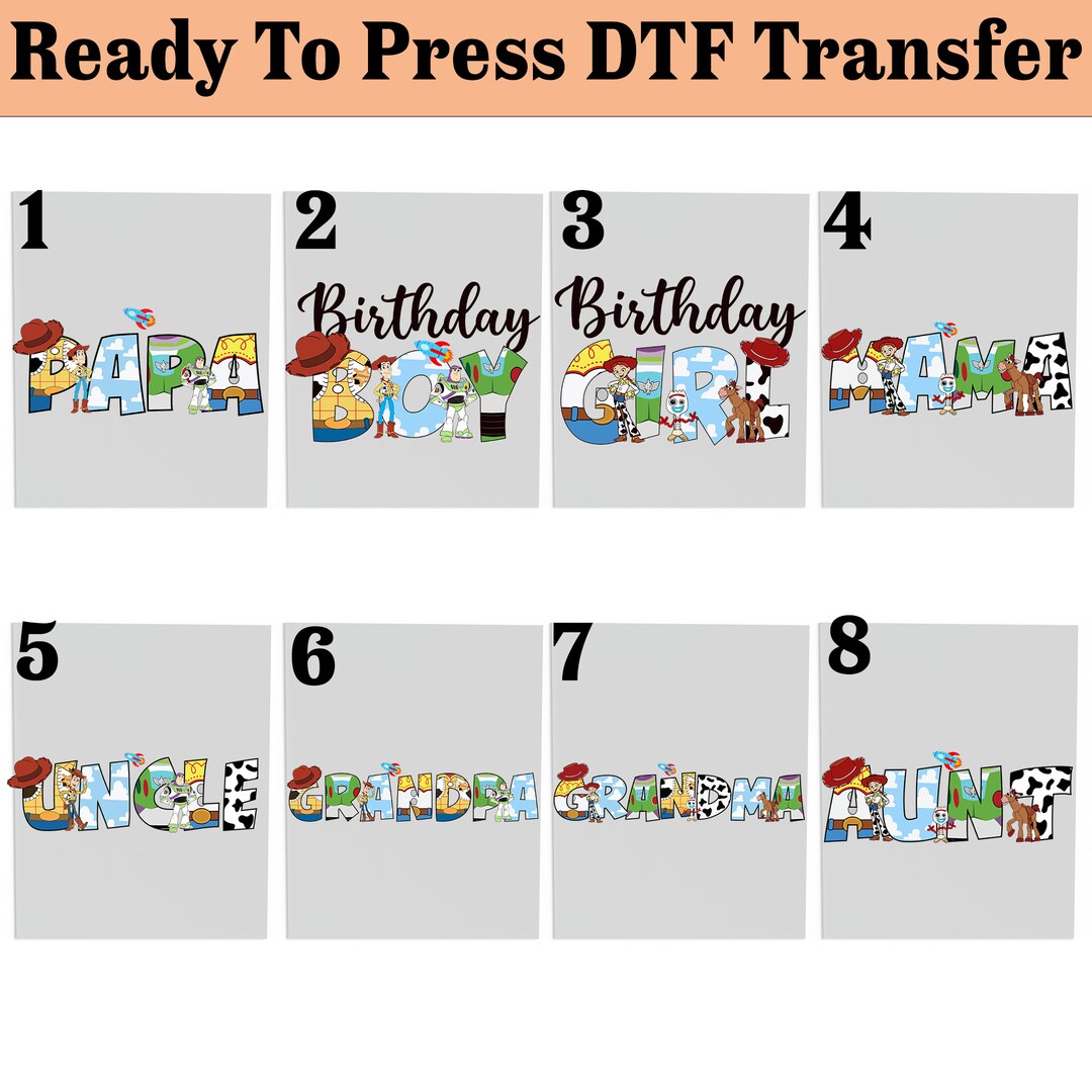 Toy Story Birthday Boy X Girl Matching Family Dtd Print ,disneyland ...