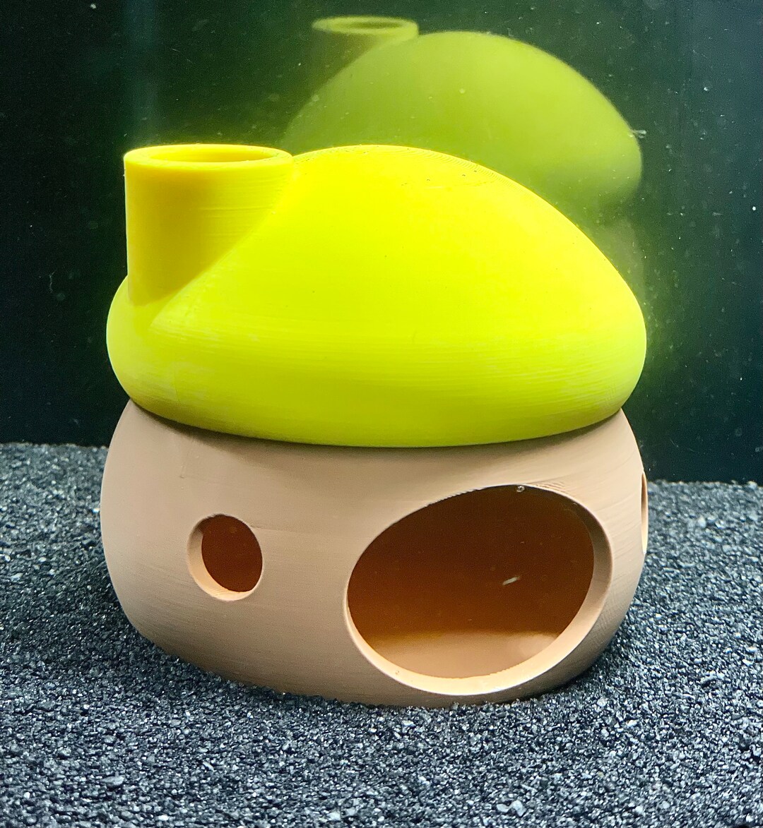 Aquarium Decoration Cave Mushroom Hut Fish Tank Decor Hideout Ornament ...