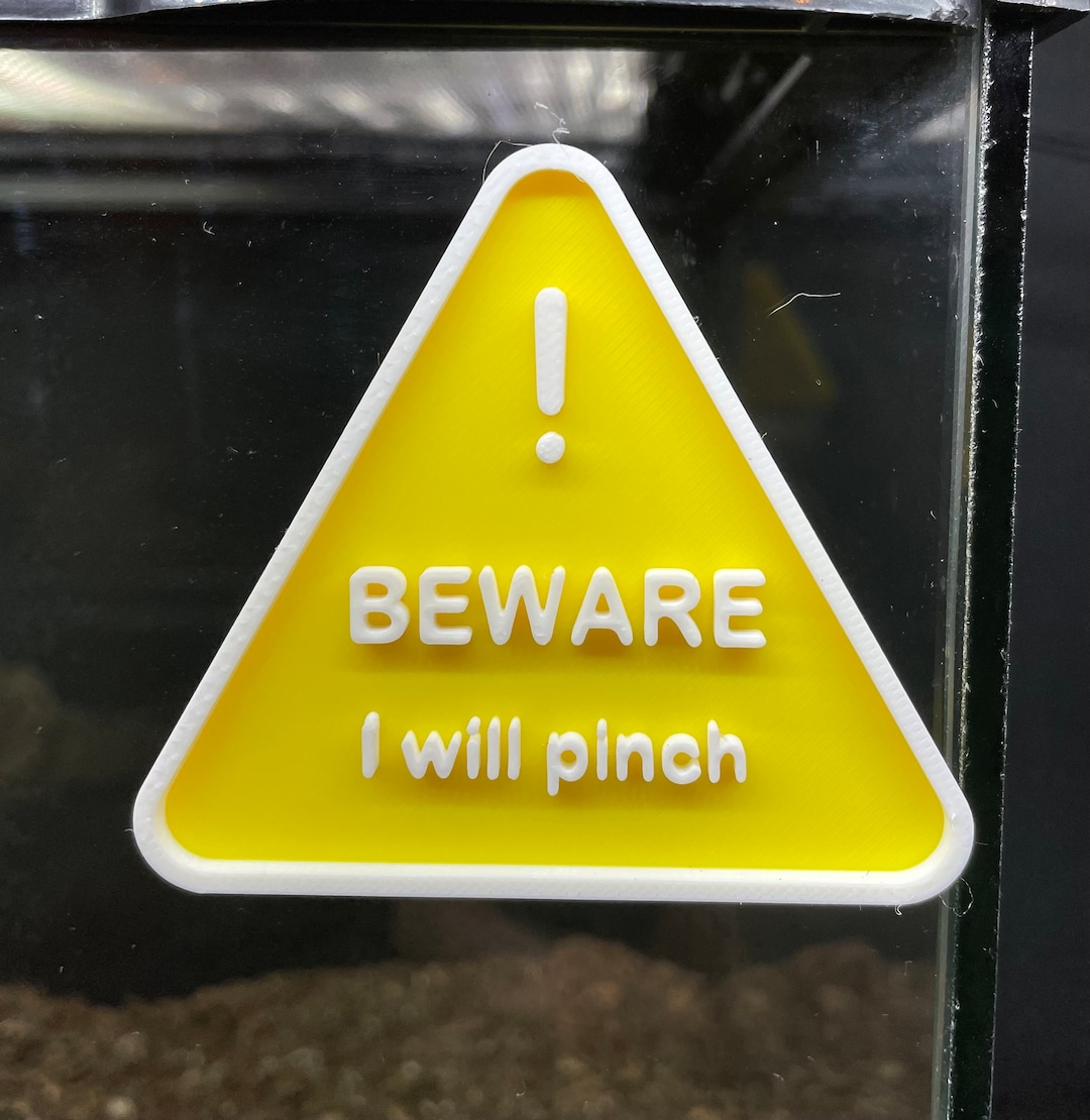 Hermit Crab Decoration Sign Beware I Will Pinch Hermit Crab Ornament ...