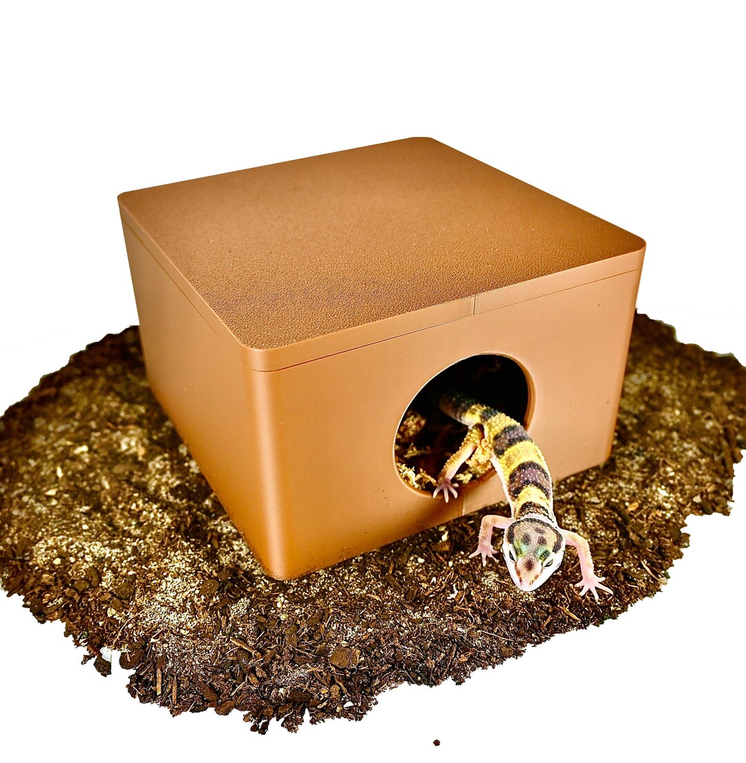 Reptile Square Humid Dig Box Enclosure Decor Reptile Tank Enrichment ...