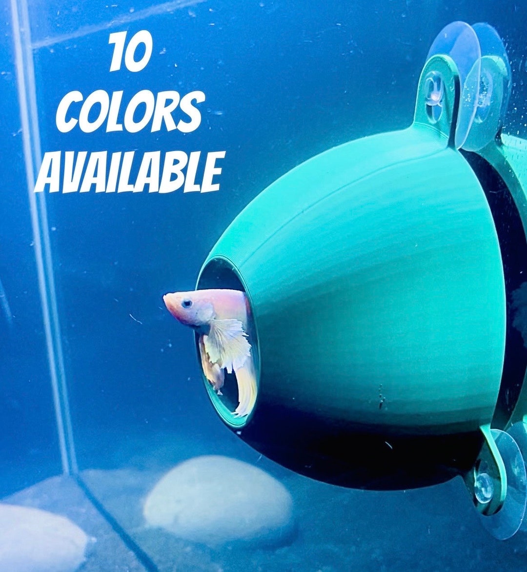 Betta Rest Suction Cup Ball Hide, Toy Cave for Betta Fish, Aquarium ...