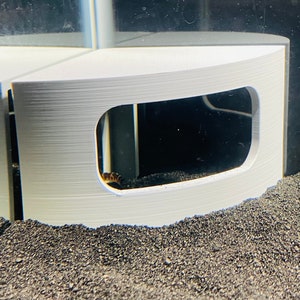 Aquarium Corner Cave Hide Axolotl Cichlid Cave Fish Tank Accessories ...