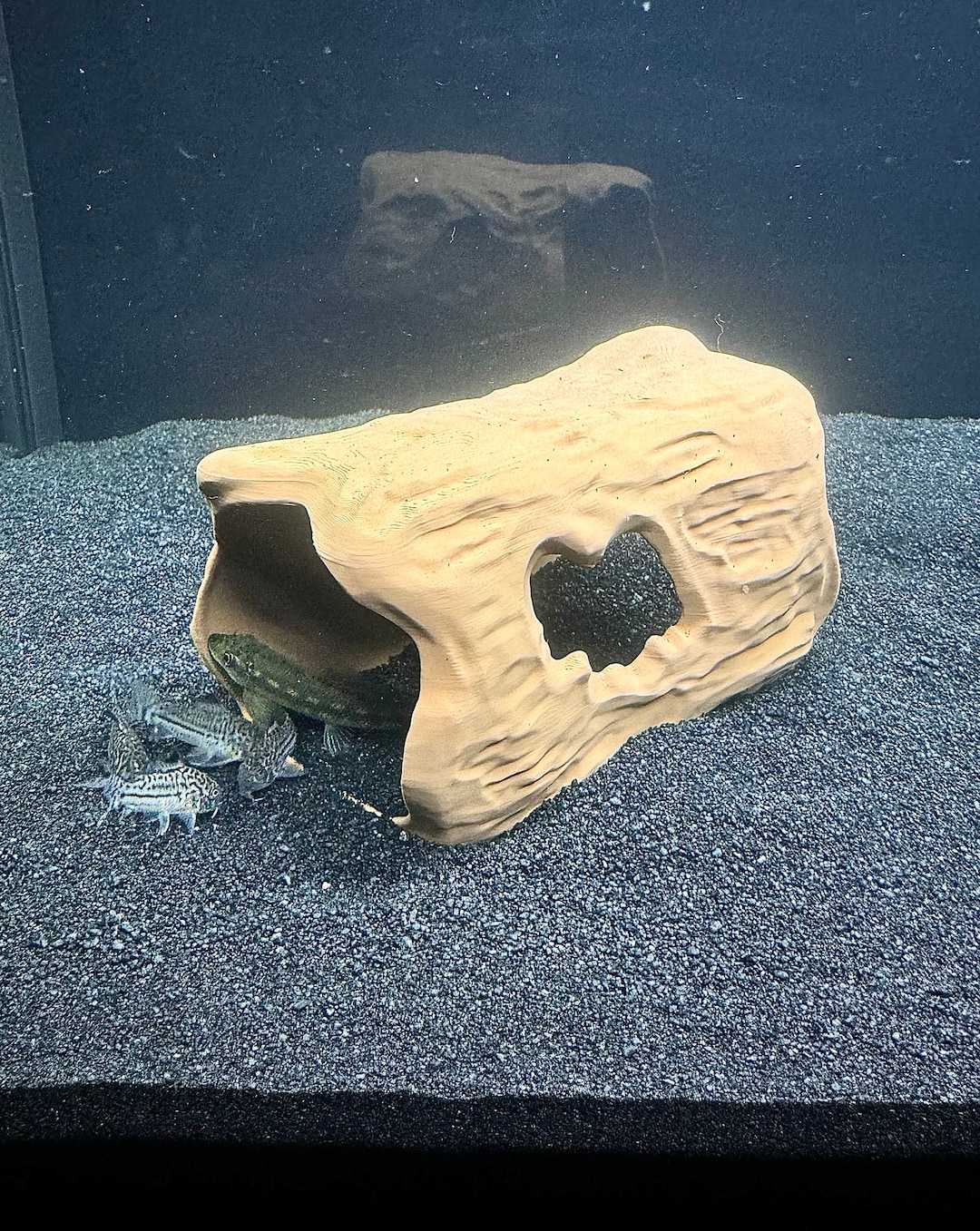 Aquarium Cave Tree Log Fish Tank Aquarium Decor Hide Cichlid Cave Kuhli ...