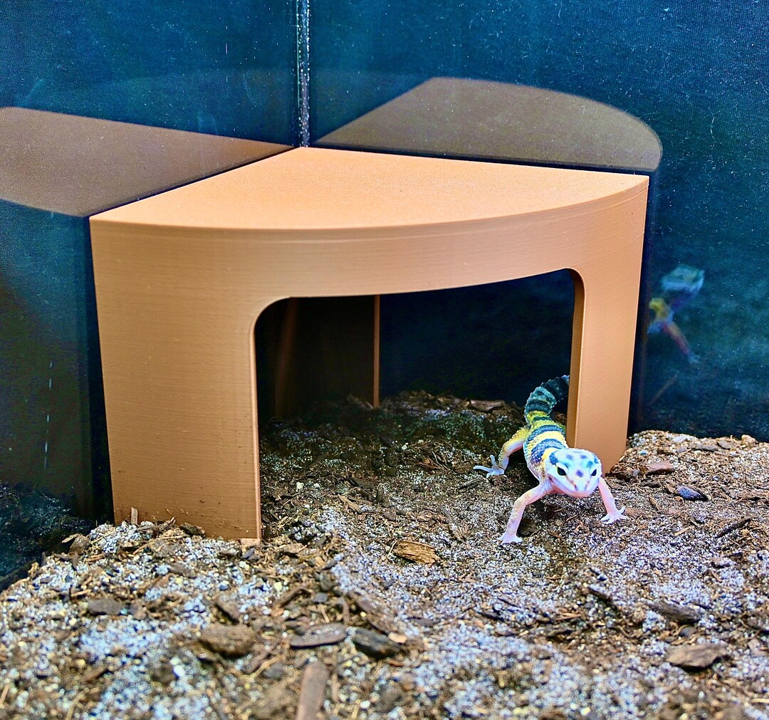 Reptile Hide Corner Enclosure Decor Reptile Tank Enrichment Decoration ...