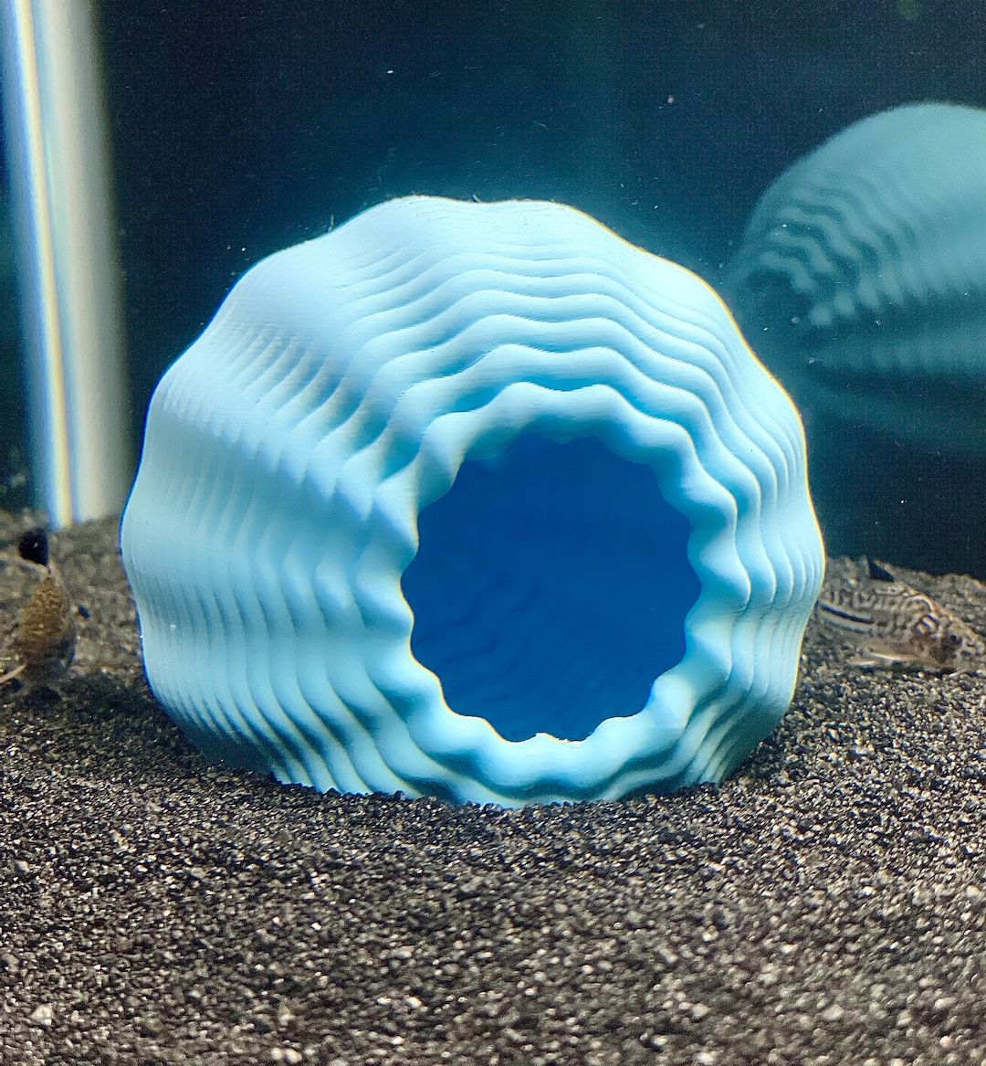 Aquarium Cave Swirl Hideout Betta Fish Tank Decoration Goldfish Decor ...