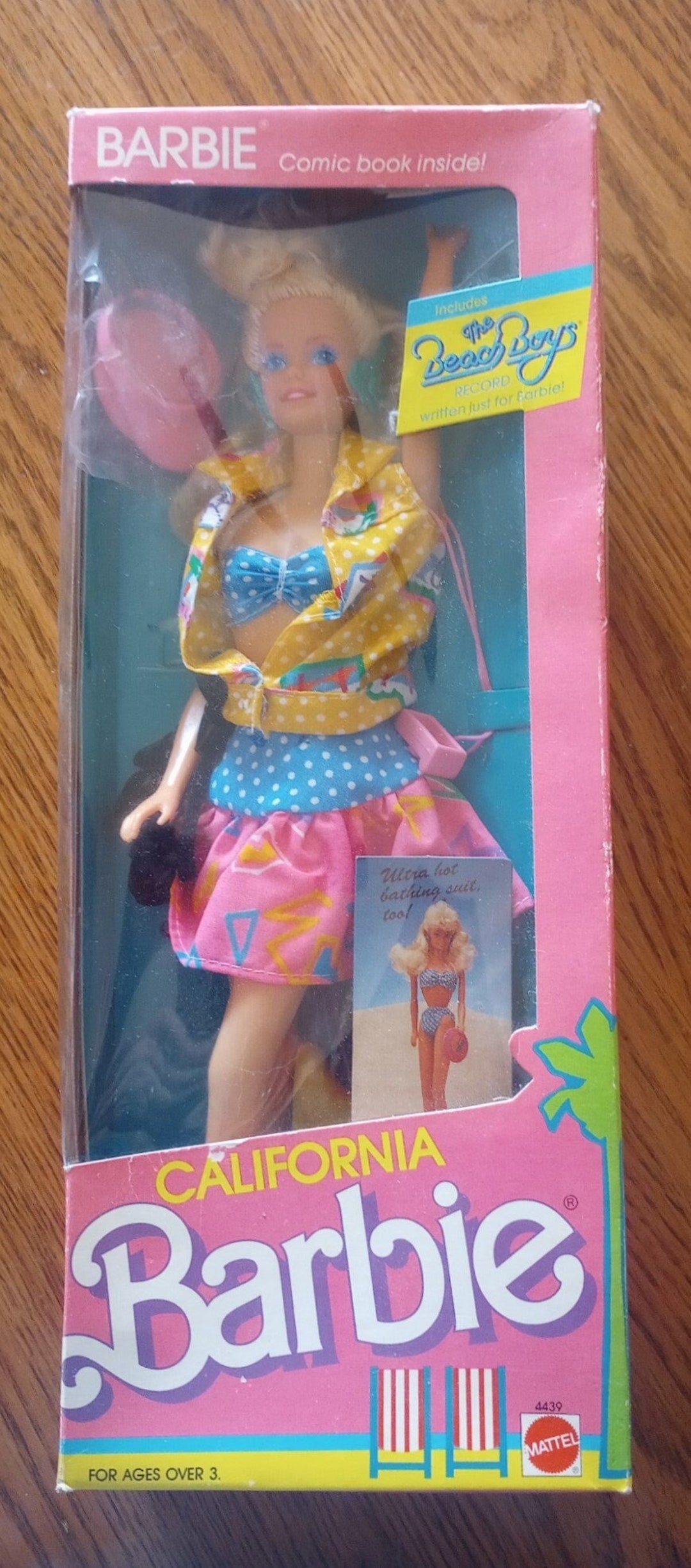 Mattel California Barbie Doll Includes Beach Boys Record and Comic 1987 ...