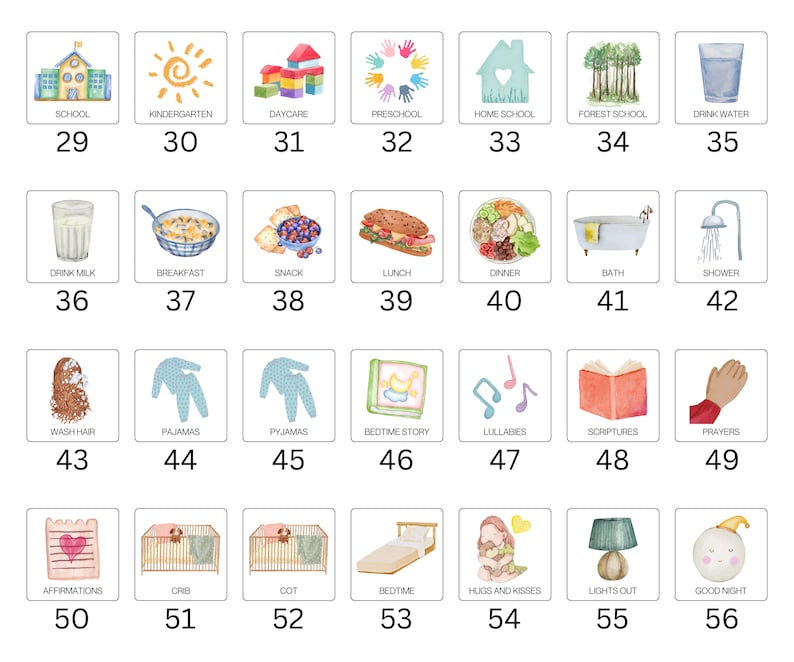 Wooden Kids Daily Routine Chart: Visual Schedule With Magnetic Picture ...