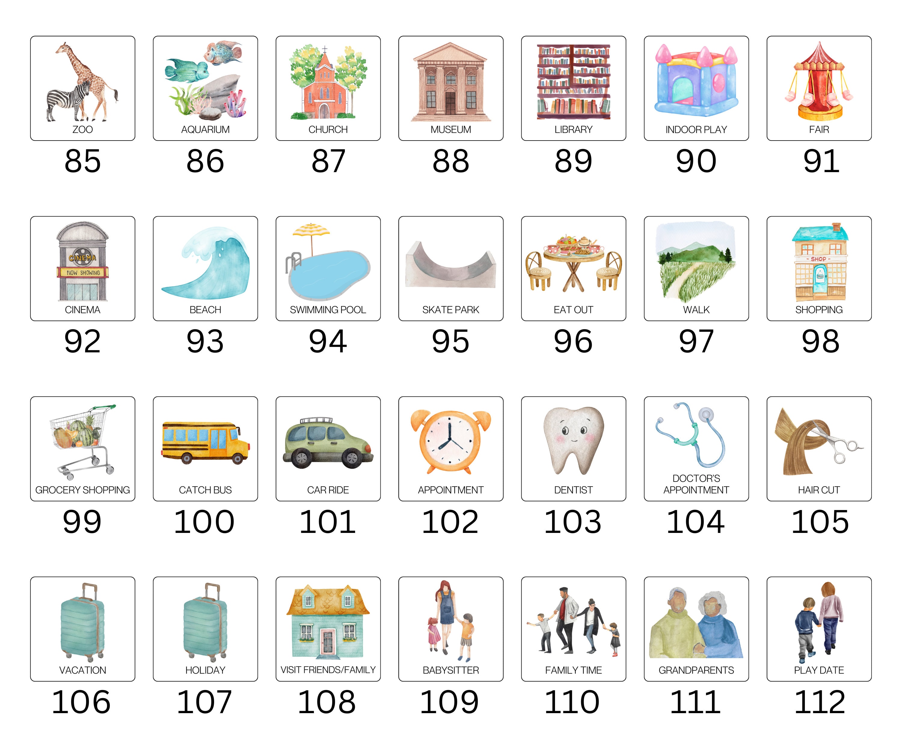 Wooden Daily Routine Chart With Visual Tiles, Picture Cards for Kids ...