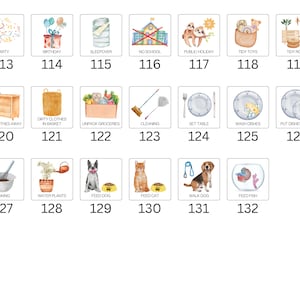 Wooden Daily Routine Chart With Visual Tiles, Picture Cards for Kids ...
