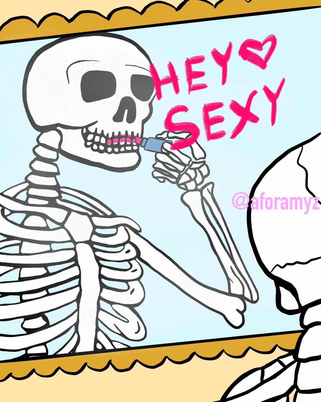 Hey Sexy Skeleton Poster - Etsy