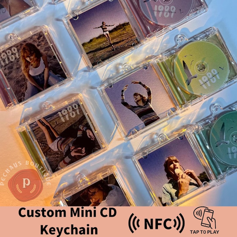 Custom NFC Album Keychain: Personalized Music Gift, Retro Style - Etsy