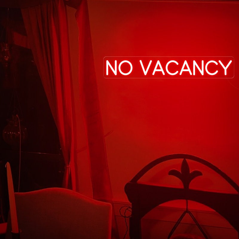 Custom No Vacancy LED Neon Sign: Business Logo, Bar Decor - Etsy
