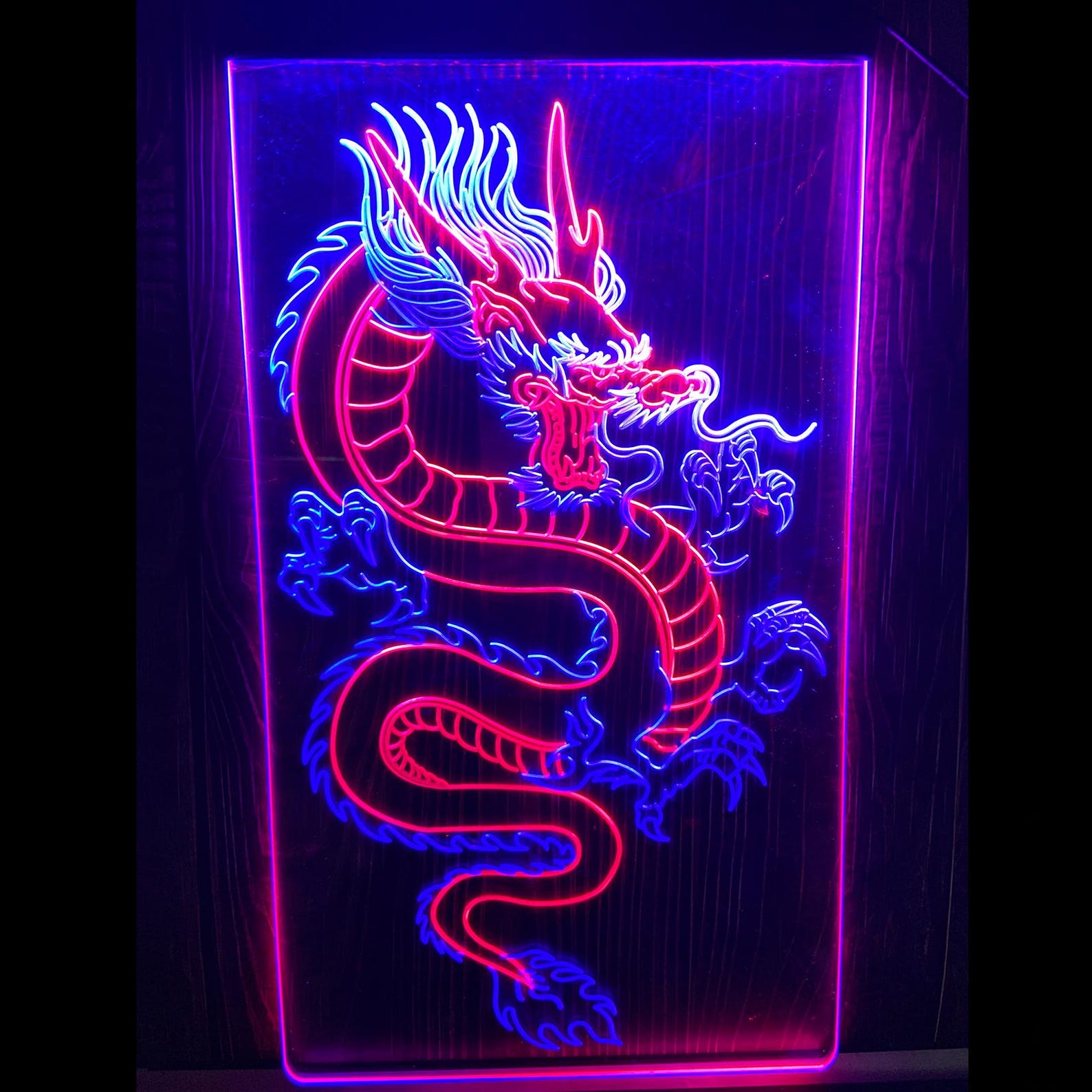 Dragon Flying in the Sky Led Wall Sign, Dragon Neon Sign, Japanese LED ...