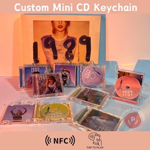 Custom NFC Mini Album CD Keychain, Personalized Music Gift, Retro Style ...
