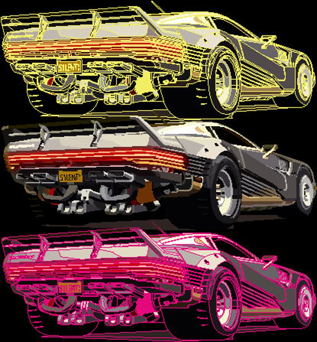 Cyberpunk Car Adobe Illustrator Render - Etsy