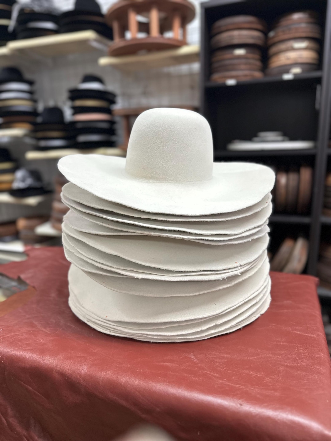 50/50 Beaver Rabbit Blend Hat Body. 220 Grams. Big Brim. Ivory. Ready ...