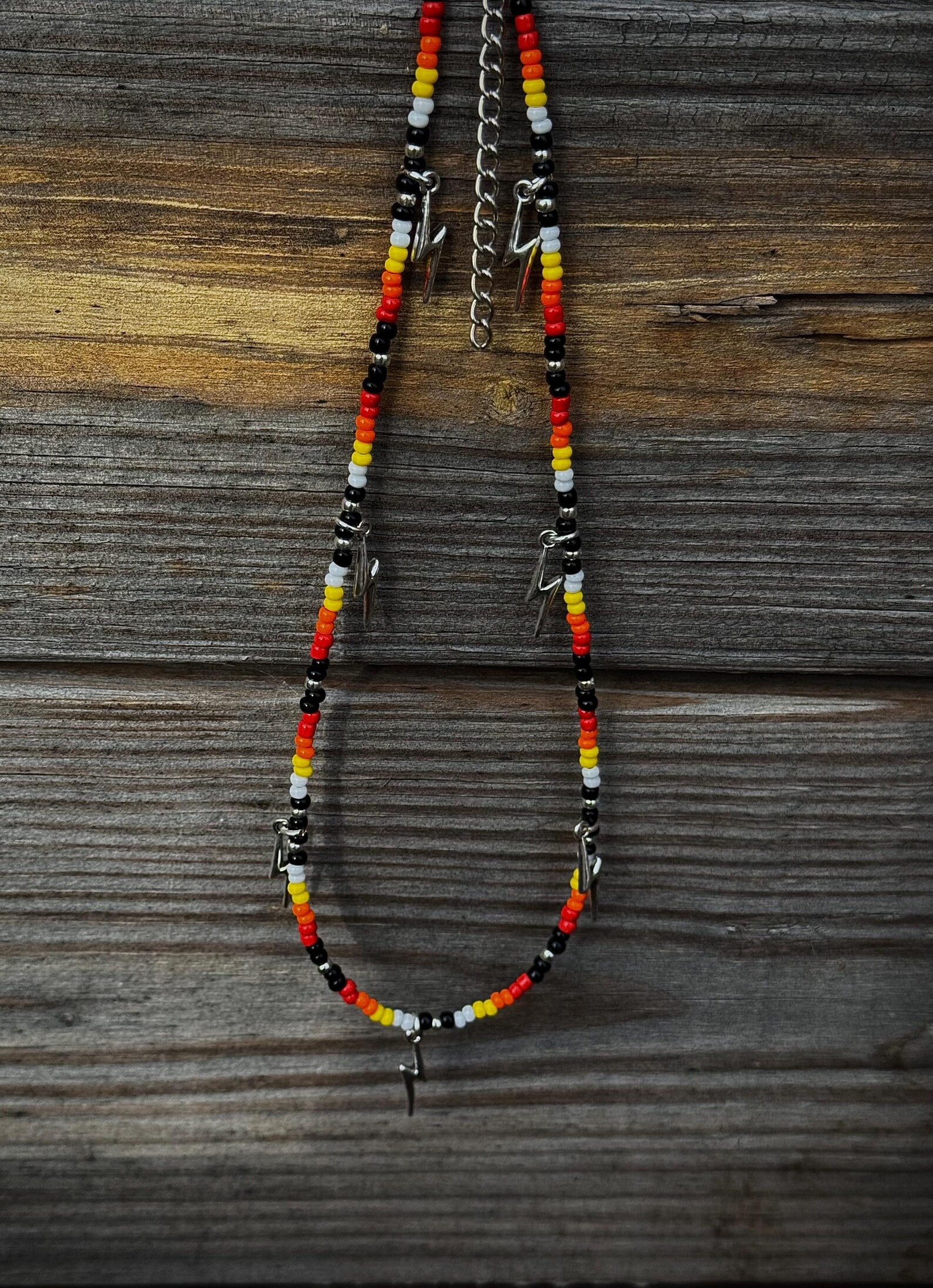 Western, Boho Choker, Necklace With Lighting Bolt Charms - Etsy