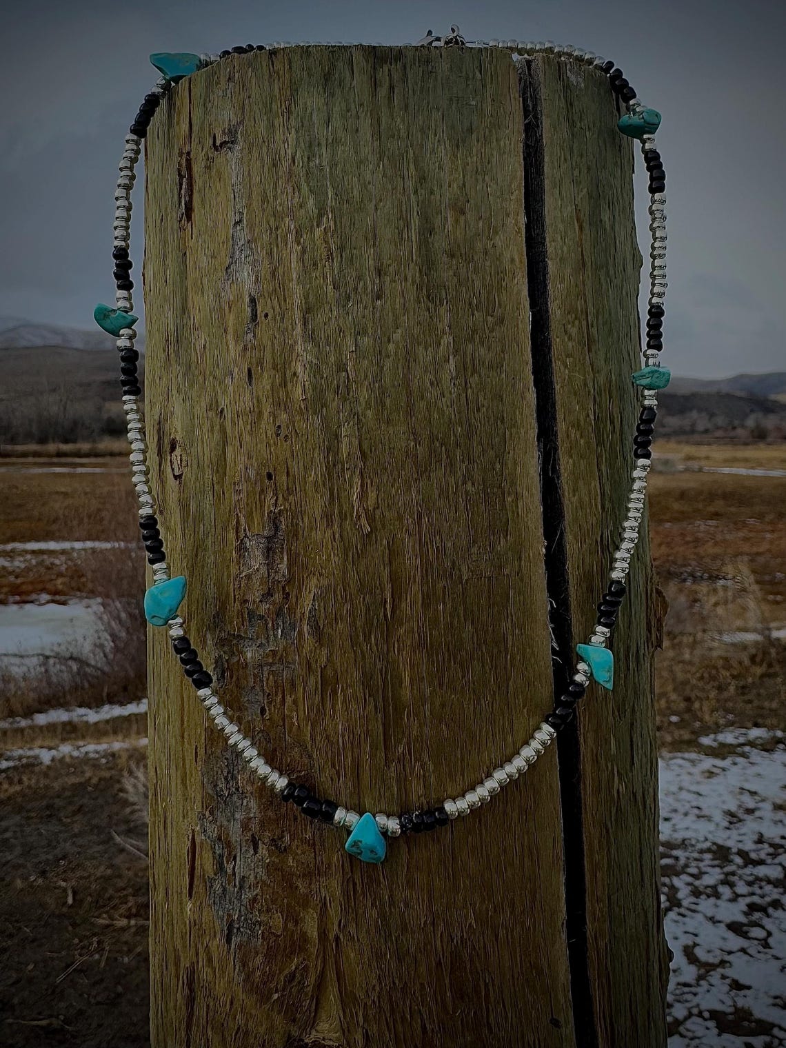 Western / Boho Beaded Necklace/ Choker - Etsy