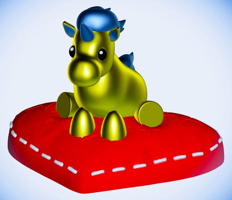 Adopt Me Inspired Unicorn Stl 3D Printer File (2 Versions Included ...