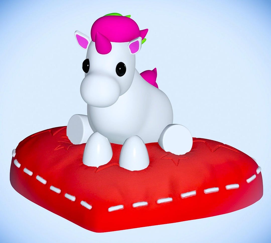 Adopt Me Inspired Unicorn Stl 3D Printer File (2 Versions Included ...