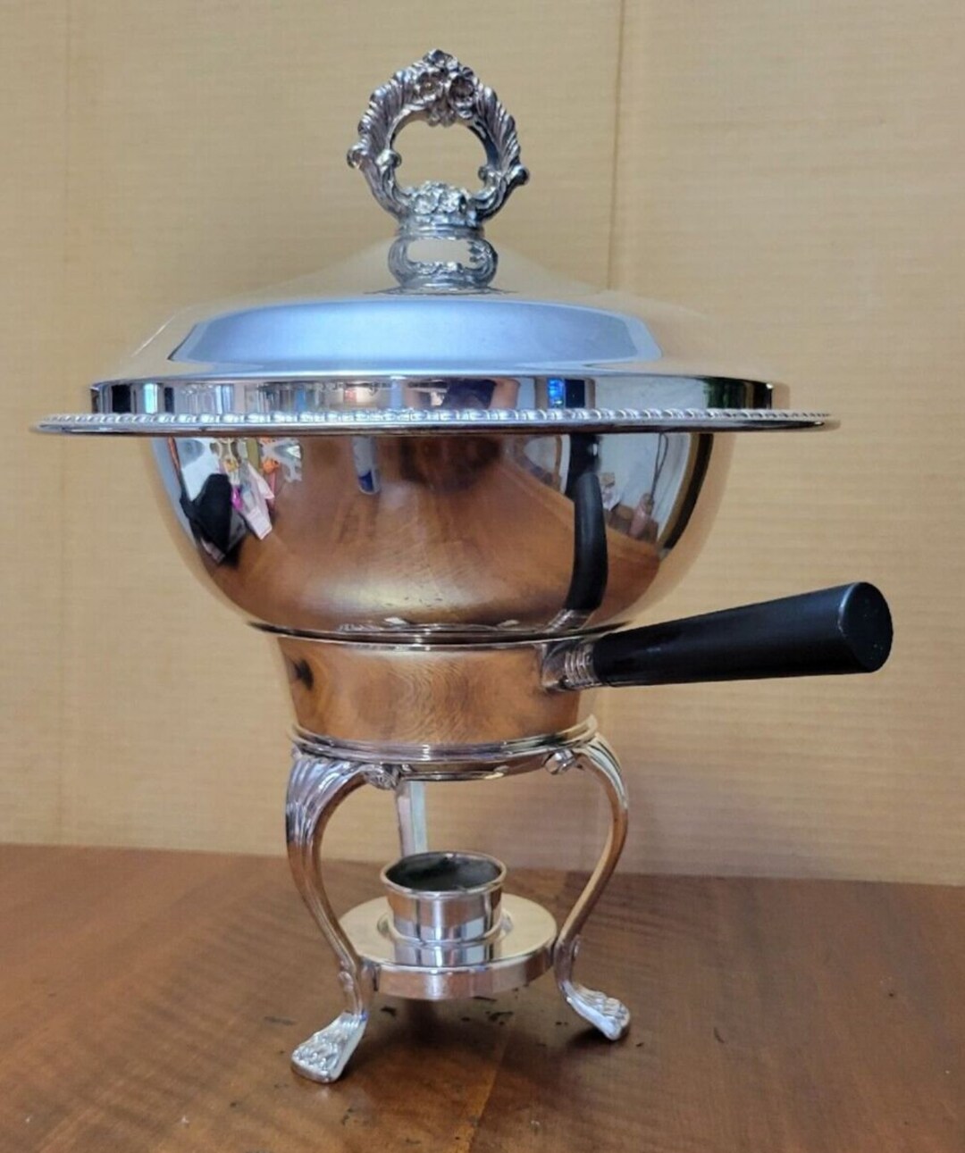 FB Rogers Silver Co Chafing Dish Buffet Server Warming Stand & Pyrex ...