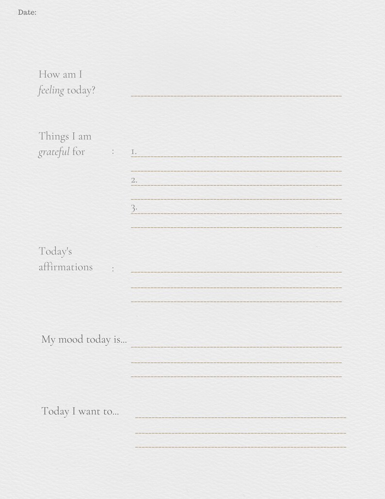 Self-reflection Journal Template for Personal Growth Printable ...