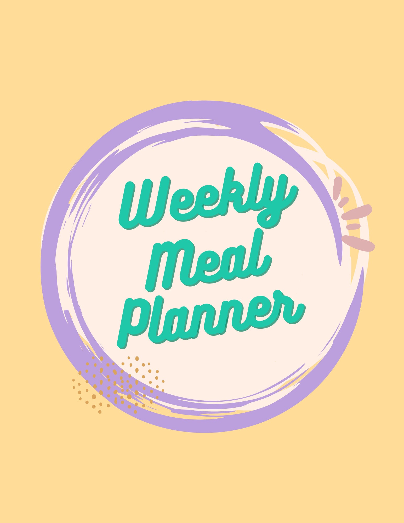 Printable Weekly Meal Planner for Easy Meal Prep. Customizable Menu ...