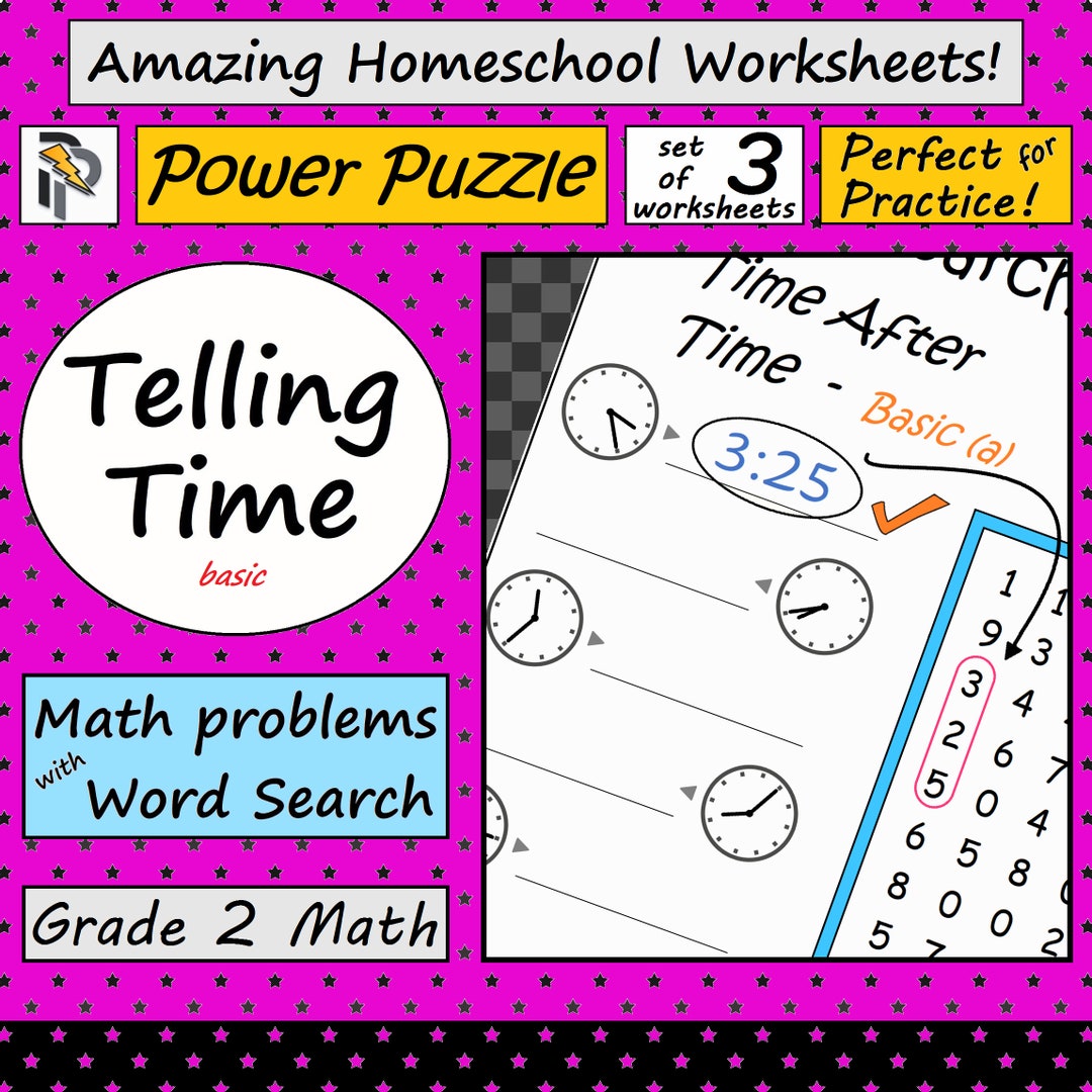 Telling Time Analog Clock, Grade 2 Math - Etsy