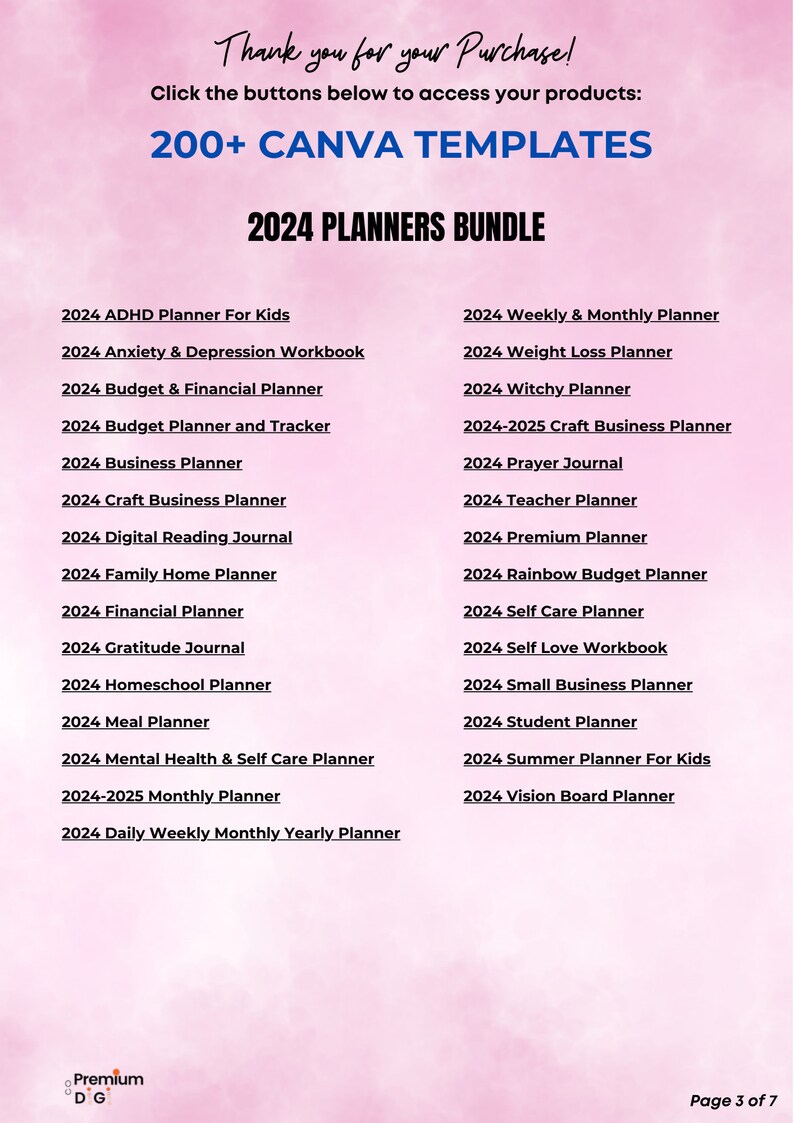 Over 300 Digital Products - Planners, Journals and More With MMR ...