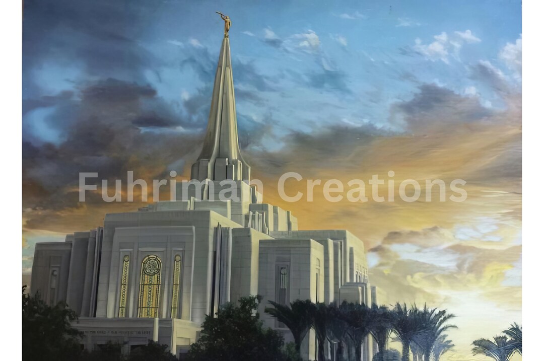 Gilbert Arizona Temple Hand Painted, LDS Temple, Gilbert Arizona ...