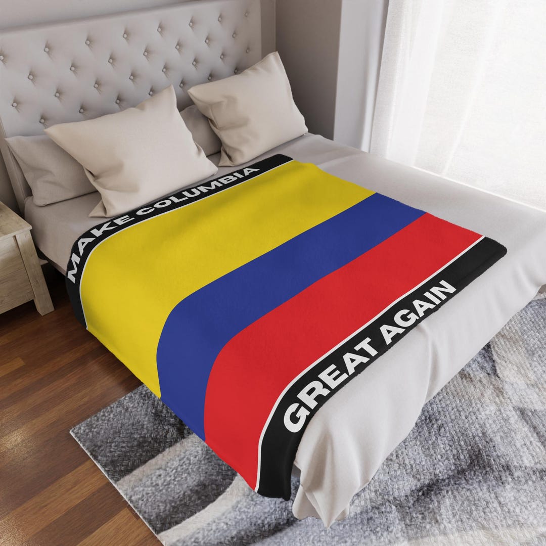 Make Columbia Great Again ; Columbia Flag Minky National Blanket ...