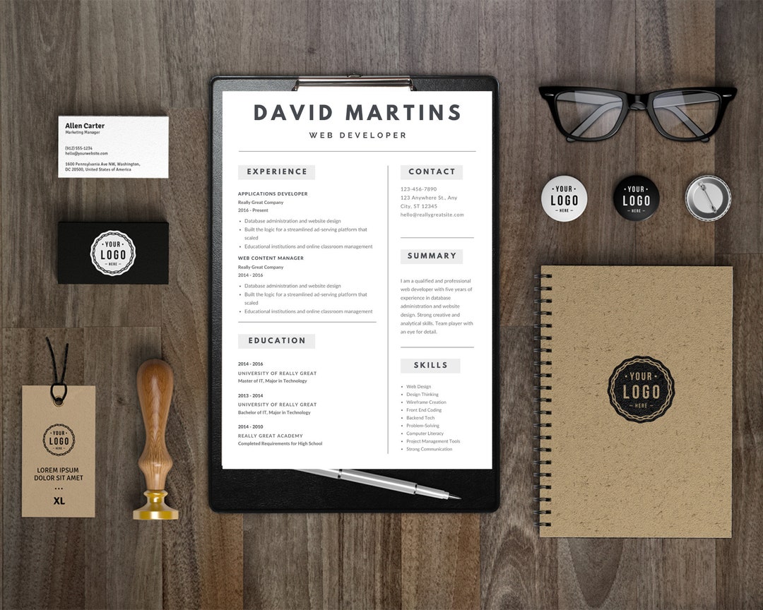 White Minimalist Web Developer Resume, Clean Simple Modern Web ...