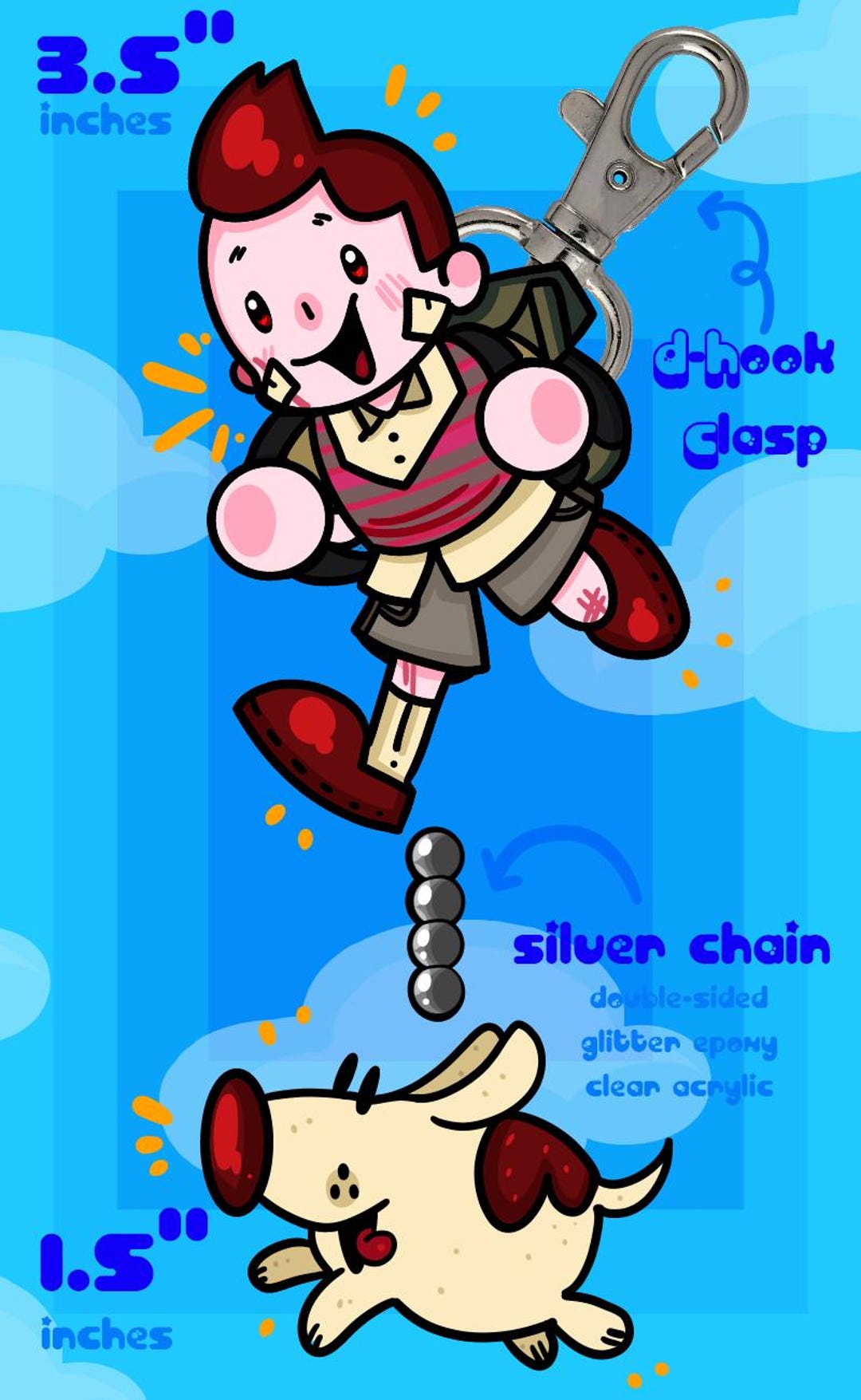 PREORDER -- Milo Murphy's Law - Milo and Diogee Dangling Keychain - Etsy