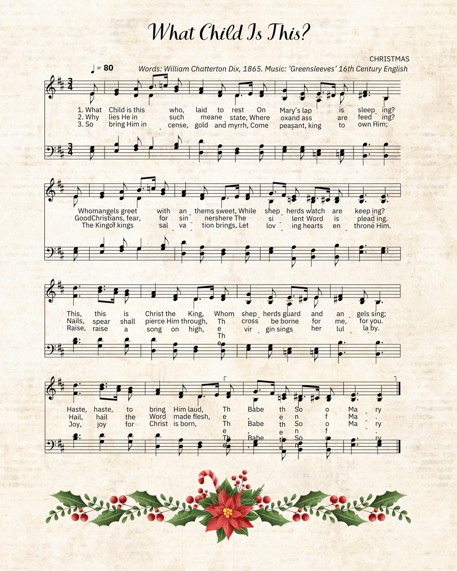 14 Top Classic Vintage Christian Christmas Hymns Carols, Printable ...