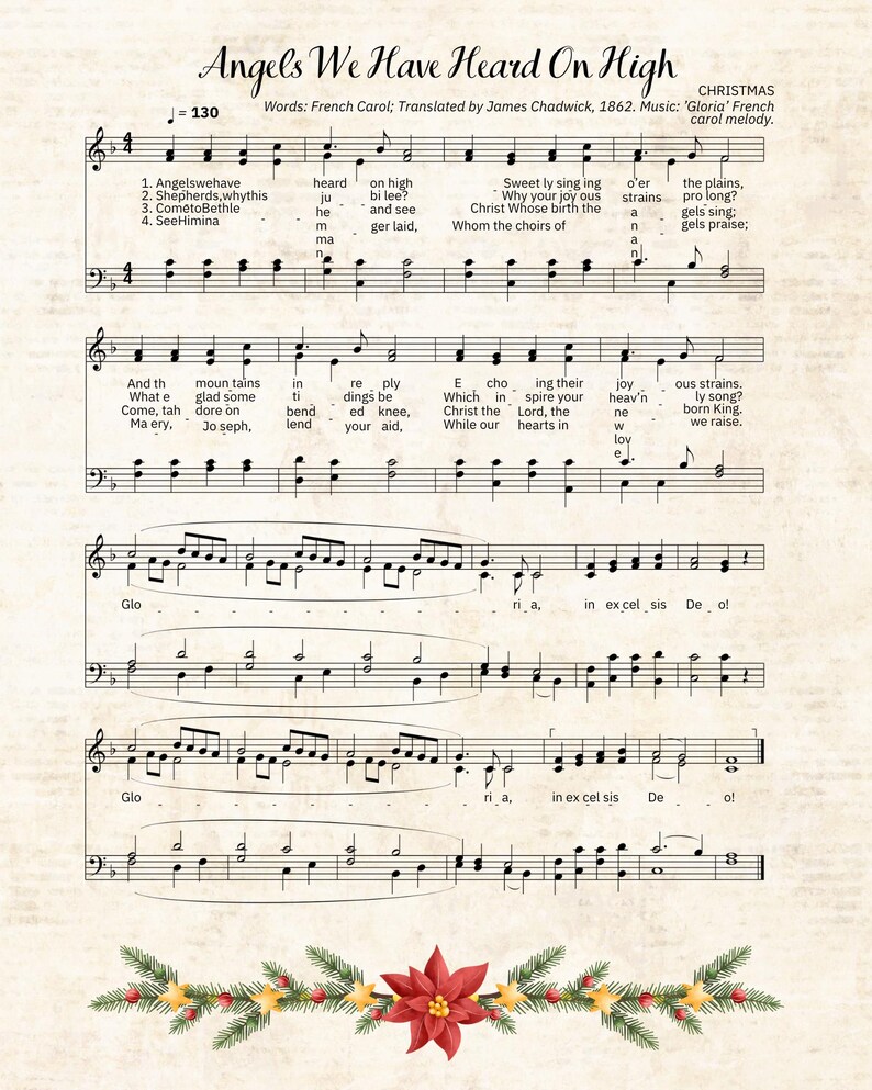 14 Top Classic Vintage Christian Christmas Hymns Carols, Printable ...