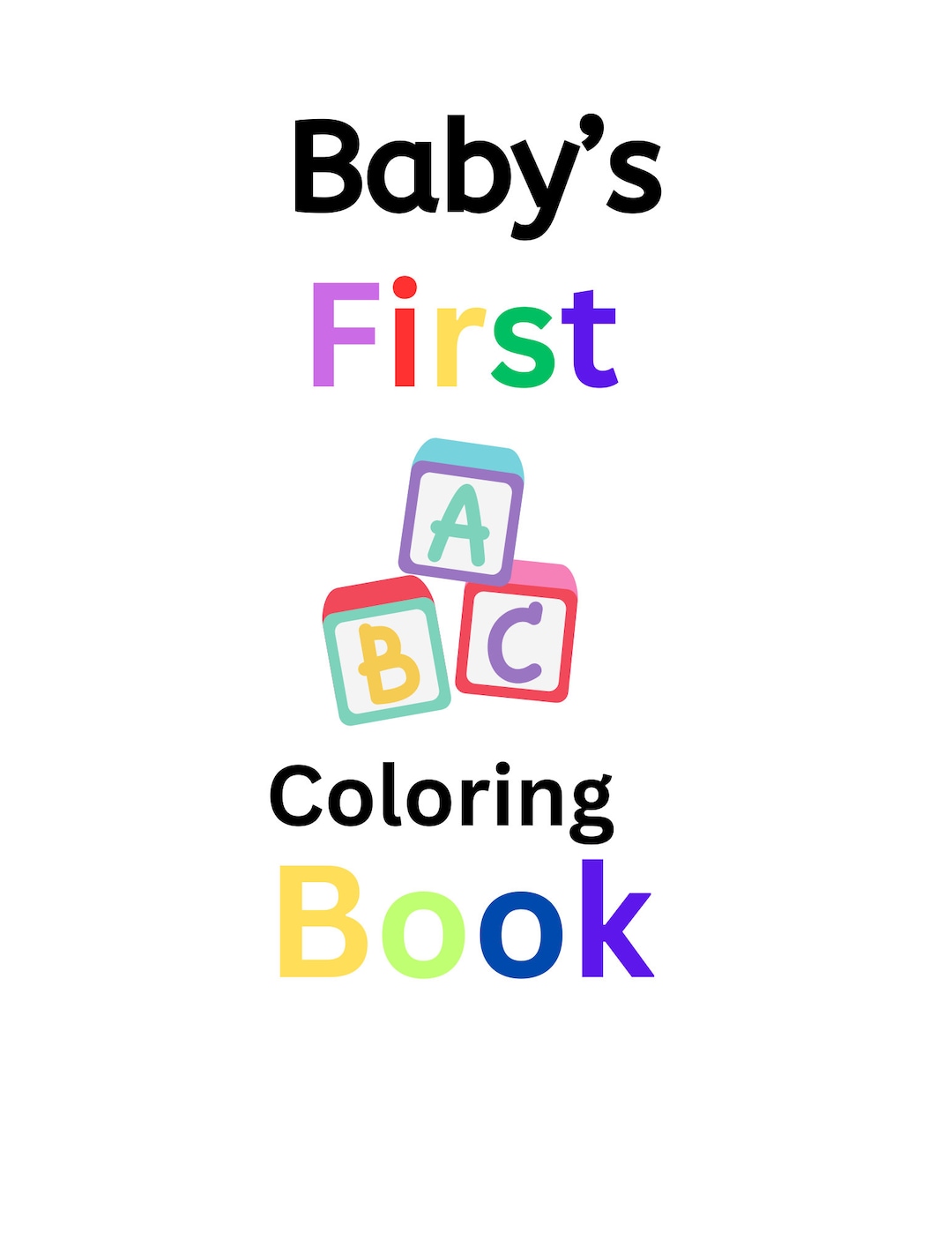 Baby's First ABC Coloring Book - Etsy