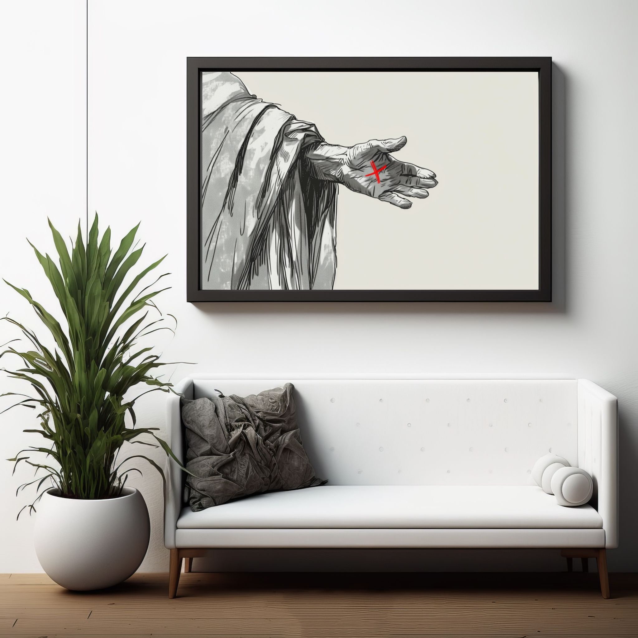 Jesus Reaches Out | Street Art | Jesus Wall Art | Christian Wall Art ...