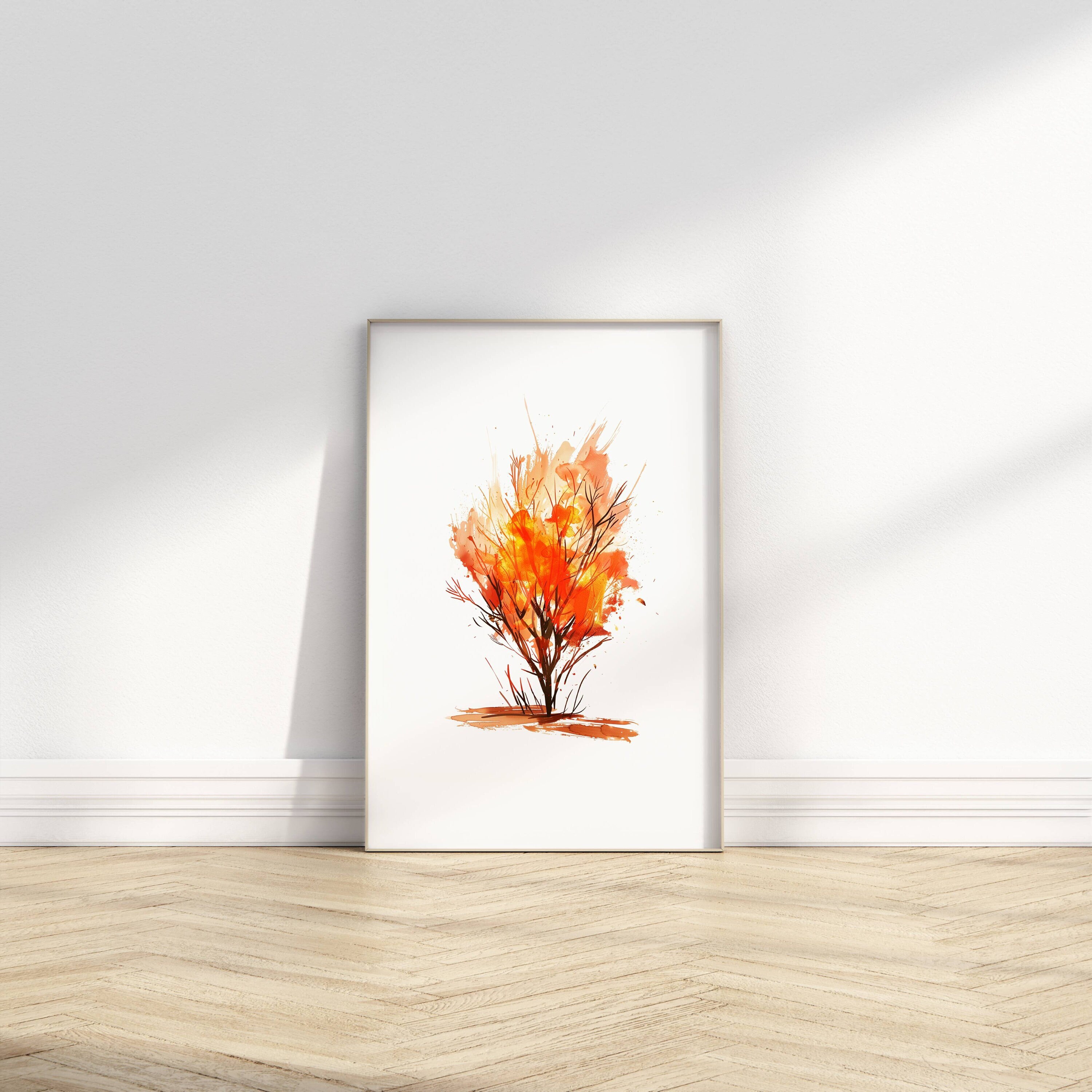 Burning Bush Art Moses Wall Art Christian Wall Art Aesthetic