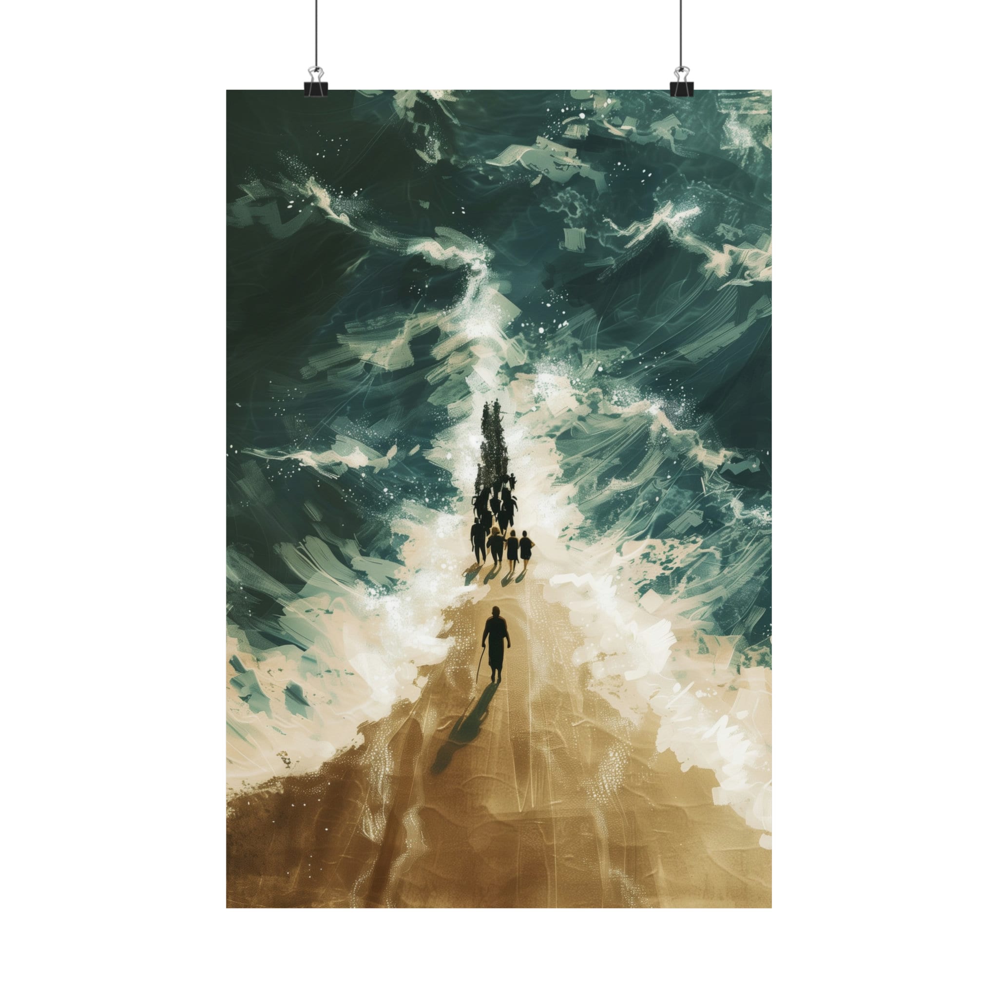 Moses Splits the Red Sea | Red Sea Art | Moses Wall Art | Christian ...