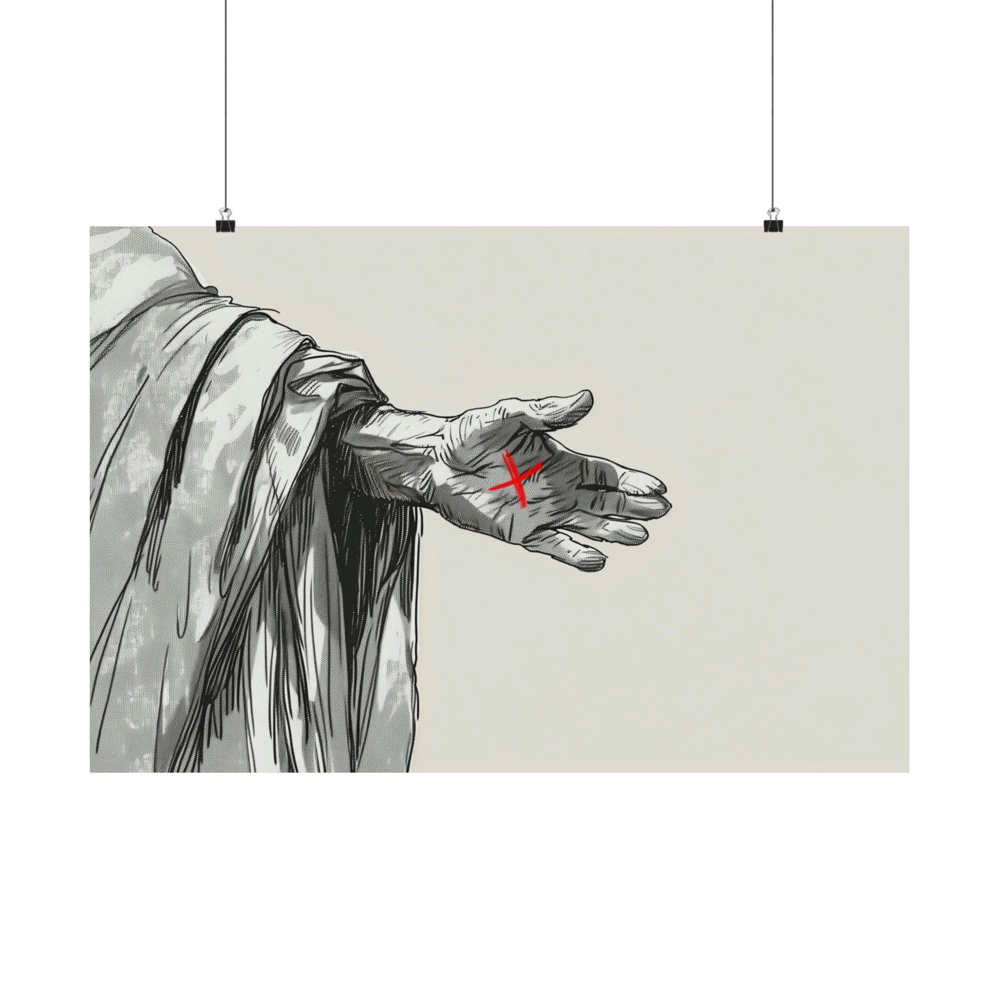 Jesus Reaches Out | Street Art | Jesus Wall Art | Christian Wall Art ...